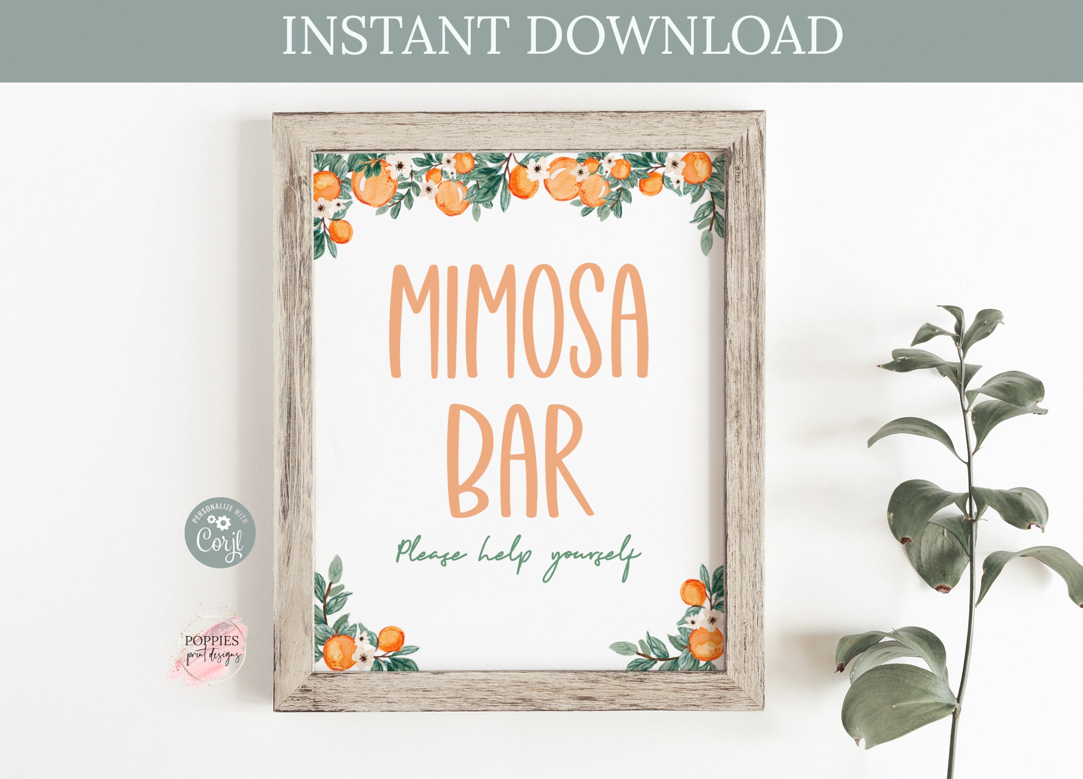 Cutie Mimosa Bar Table Sign, Little Cutie Baby Shower, Cute One, Two ...