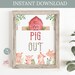 Barnyard Pig Out Food Sign Farm Birthday Party Food Table Sign Farm ...