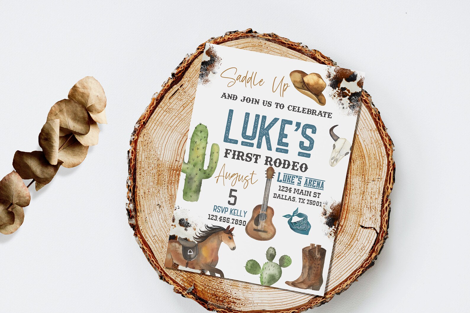 First Rodeo Birthday Invitation, Country Western 1st Birthday Party ...