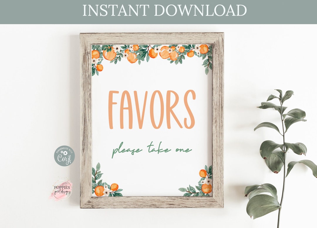 Cutie Party Favors Table Sign, Little Cutie Baby Shower, Cute One, Two ...