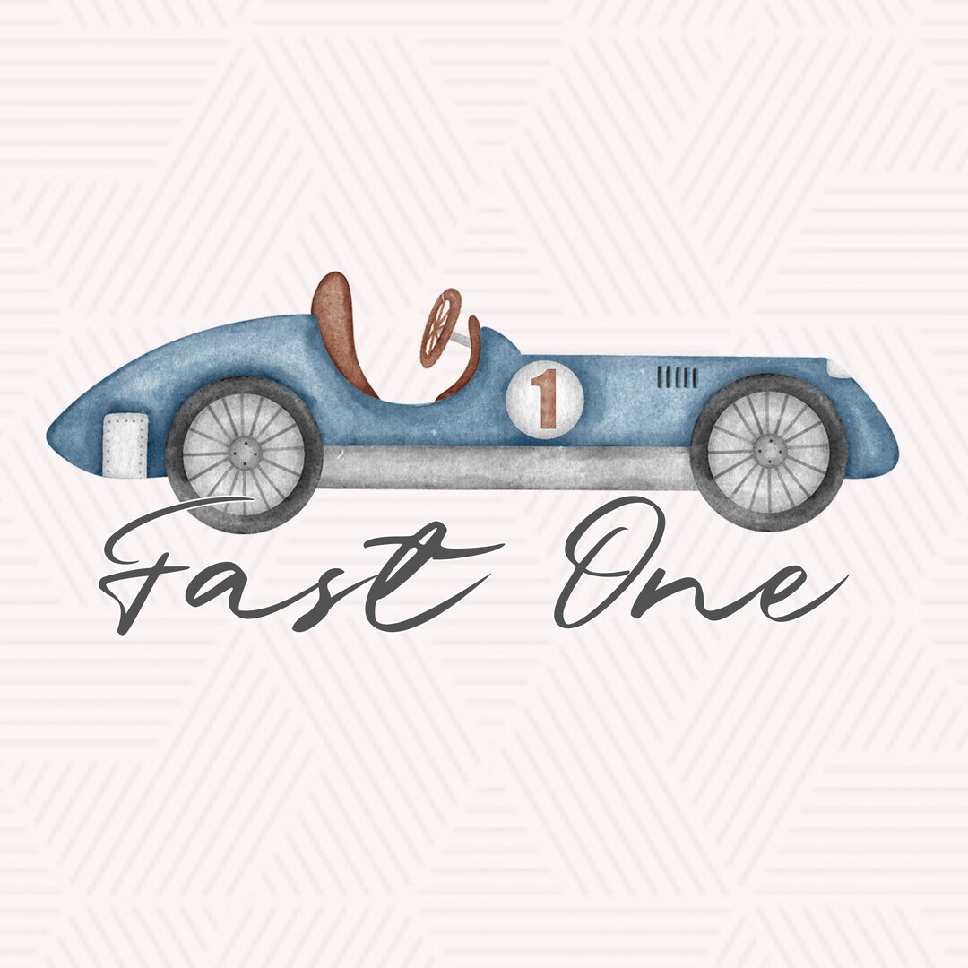 Fast One Race Car First Birthday PNG Racing 1st Birthday Shirt Design ...