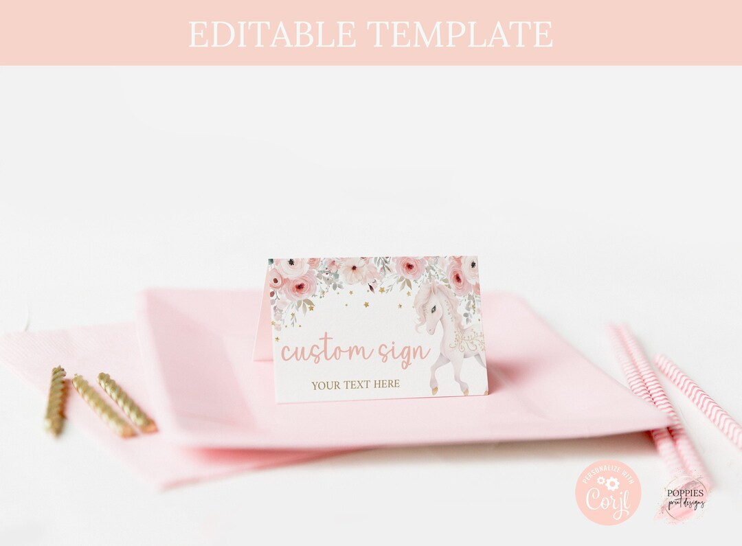 Editable Carousel Birthday Food Labels Carnival Party Birthday Food ...