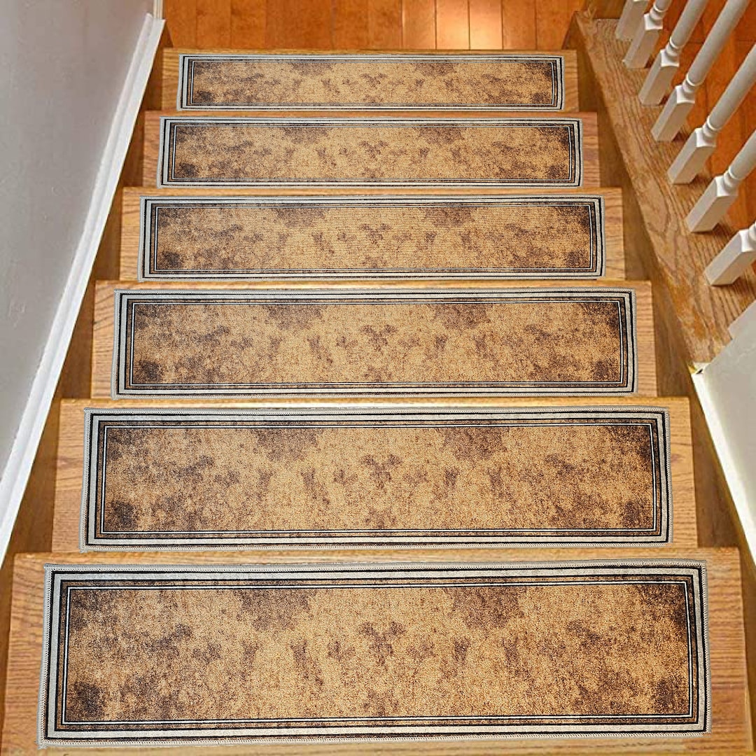 Modern Stair Treads Rug Brown, Stair Carpet, Aesthetic Stair Runner ...