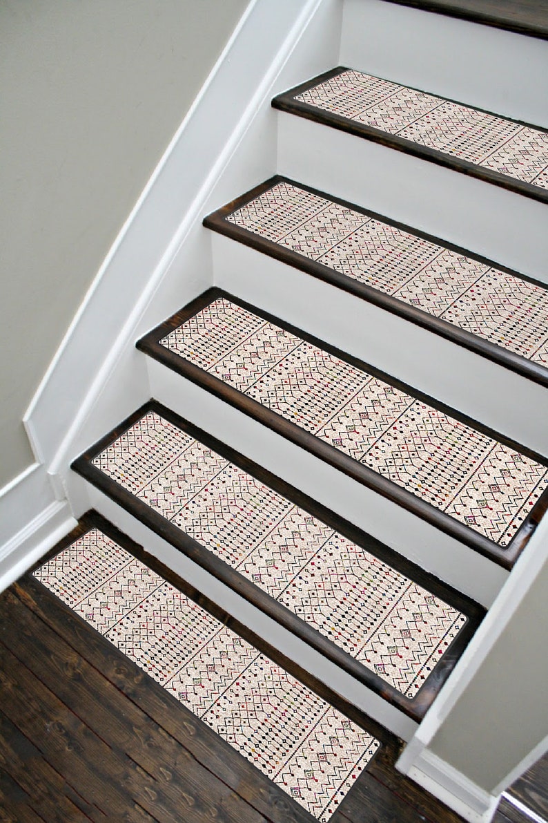 Ethnic Stair Treads Carpet, Stairs Carpet, Aesthetic Stair Runner ...