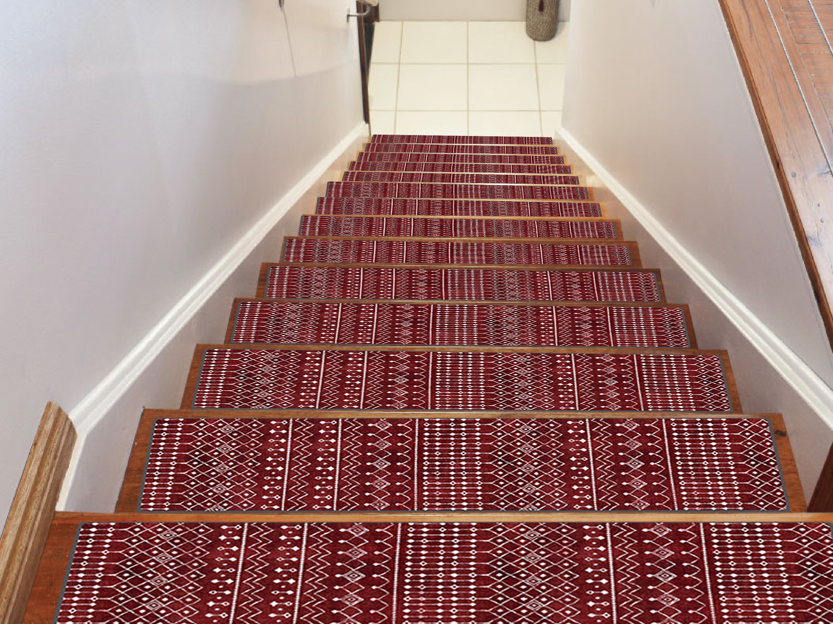 Ethnic Stair Treads Rug, Stair Carpet, Aesthetic Stair Runner, Ultra ...