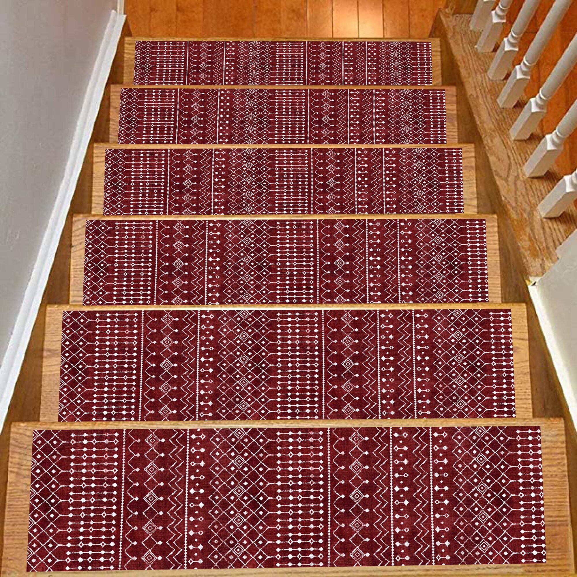 Ethnic Stair Treads Rug, Stair Carpet, Aesthetic Stair Runner, Ultra ...