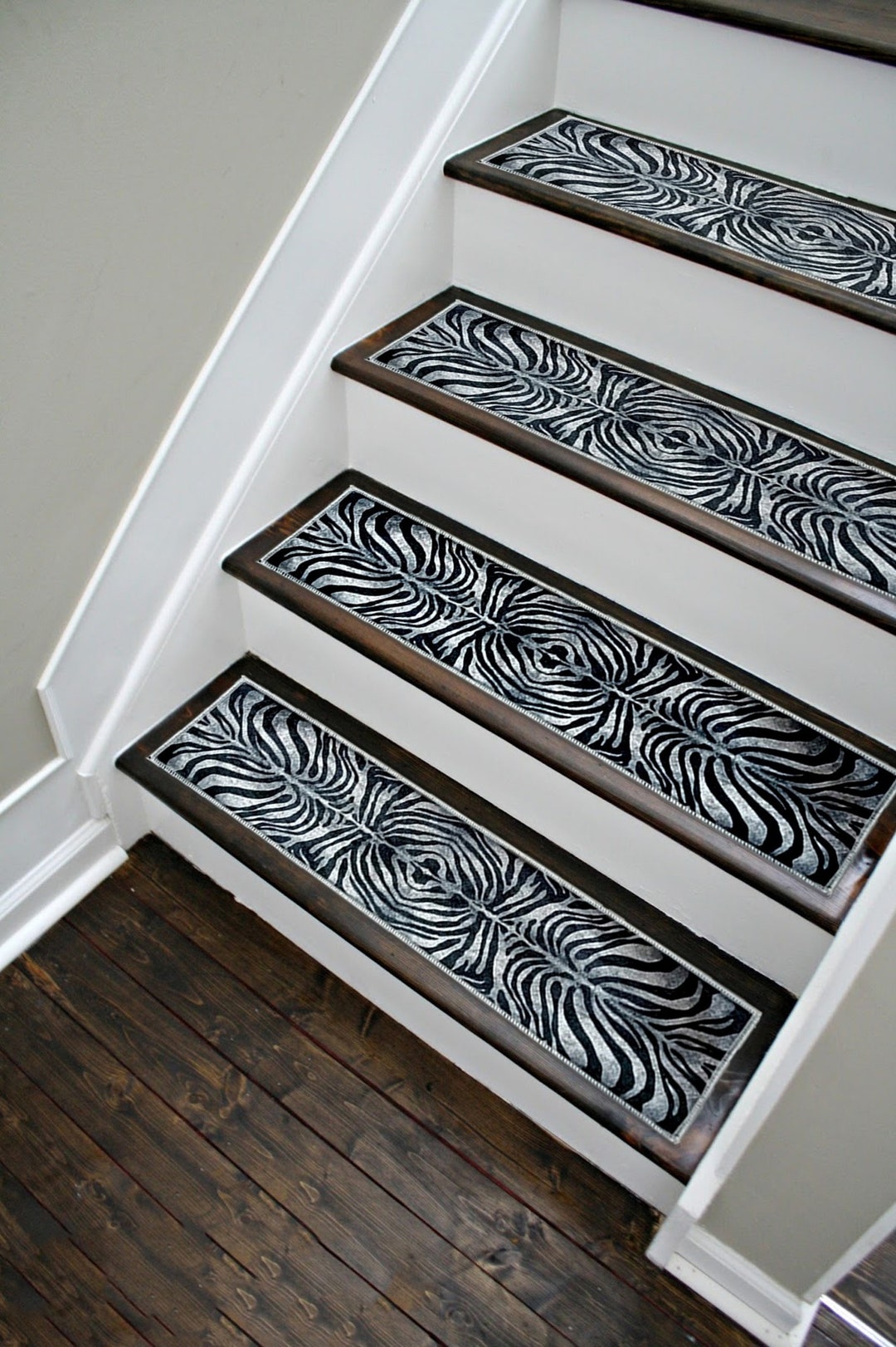 Stair Treads Carpet Zebra, Treads Rug, Aesthetic Stair Runner, Ultra ...