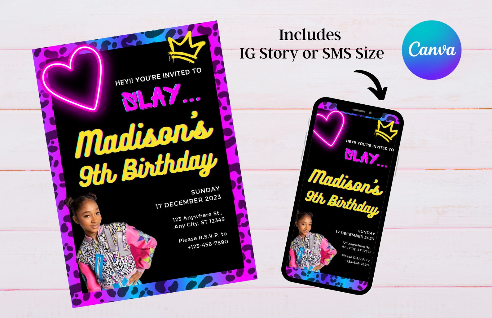 That Girl Lay Lay Birthday Party Invitation Editable That Girl Lay Lay ...