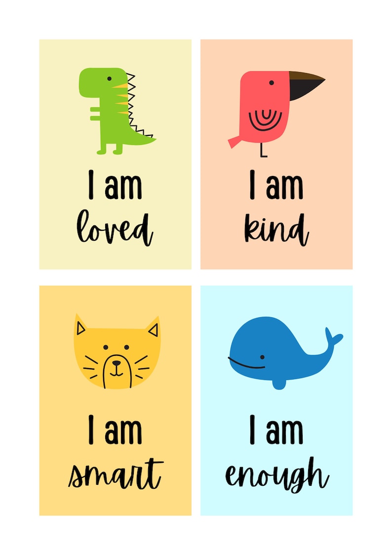 Empowerment for Little Ones: Positive Kids Affirmation Cards ...