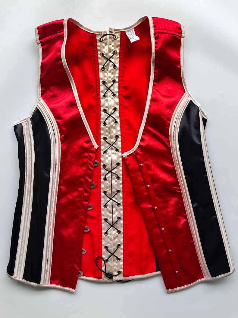 Men's Tight Fitting Red Corset Slimm Waist Flat Abdomen - Etsy