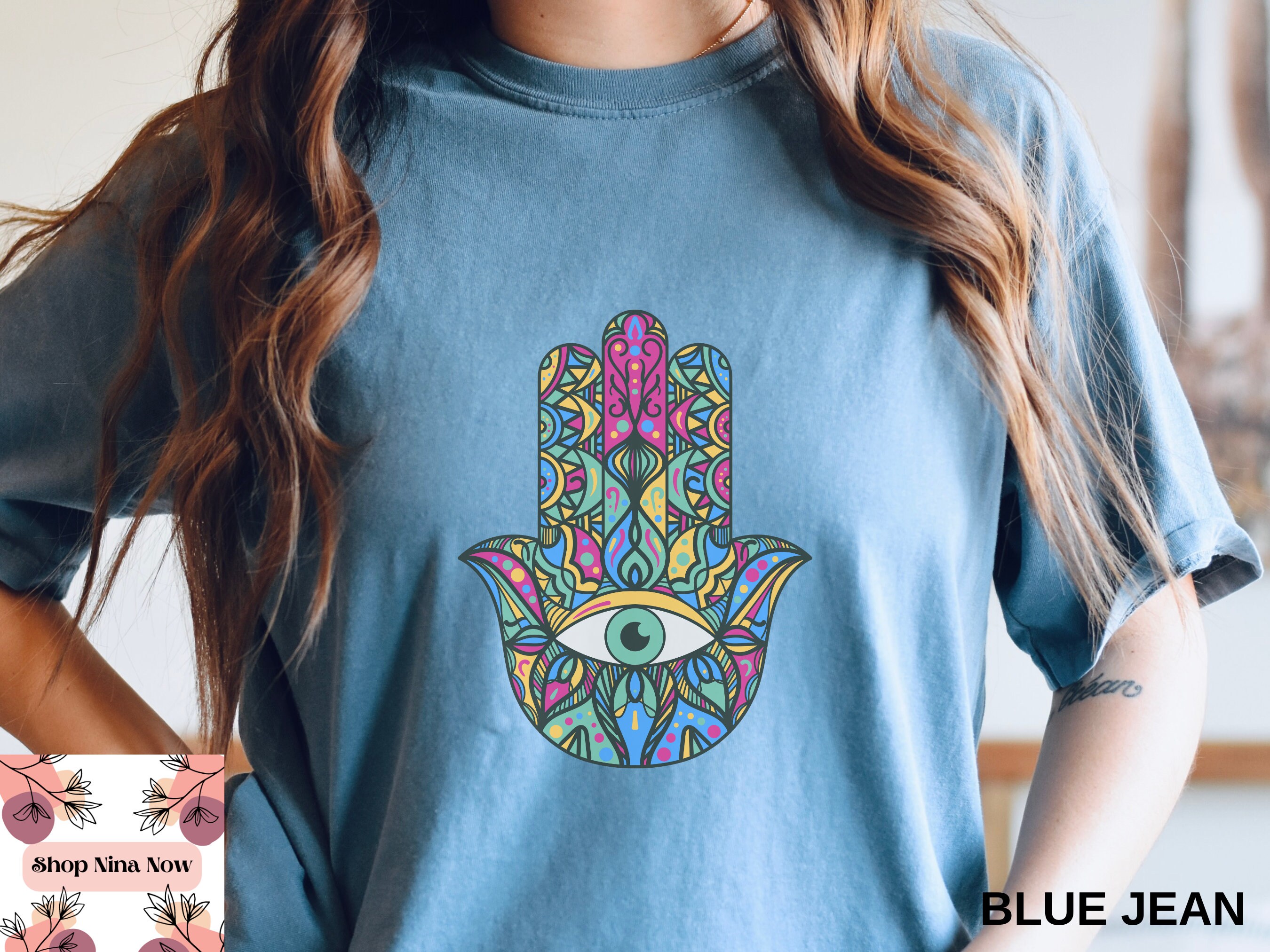 Hamsa Hand Shirt, All Seeing Eye Shirt, Boho Hamsa Shirt - Etsy