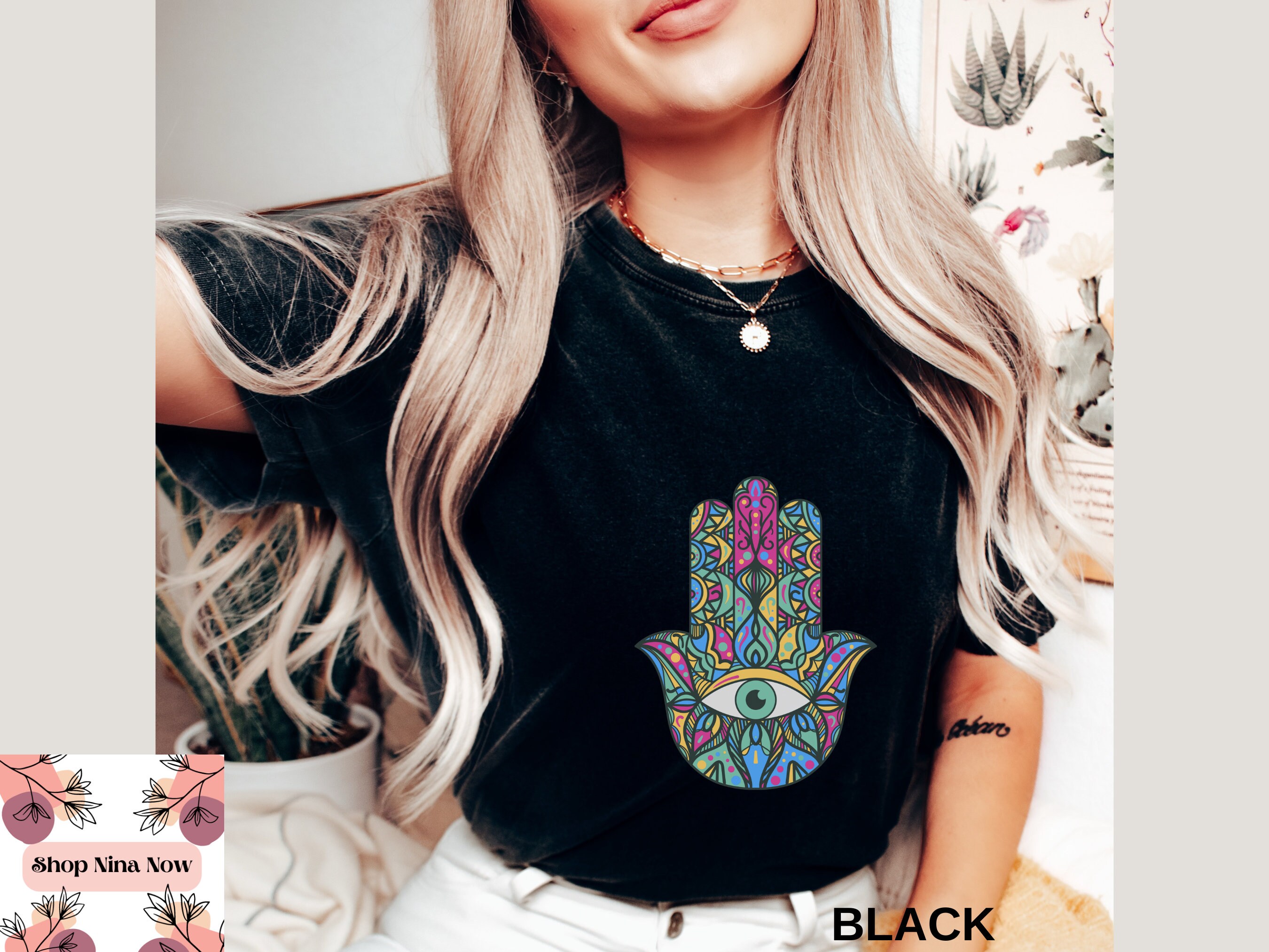 Hamsa Hand Shirt, All Seeing Eye Shirt, Boho Hamsa Shirt - Etsy