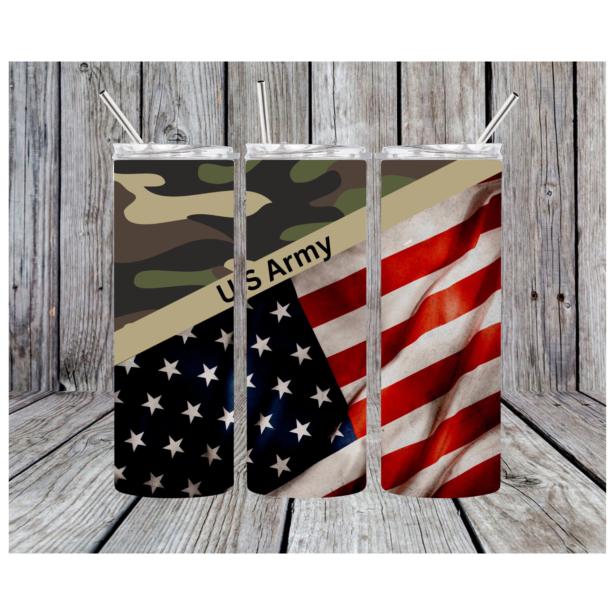 Army Tumbler Wrap Military Sublimation Design American Flag - Etsy