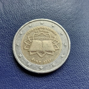 2 Euro Coin Ireland 2007 50th Anniversary of the Treaty of Rome - Etsy