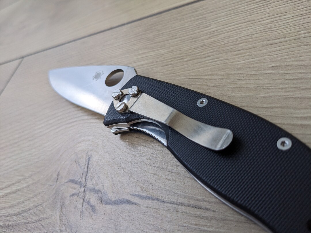 Spyderco Tenacious Custom BELT CLIP spring Stainless Steel - Etsy