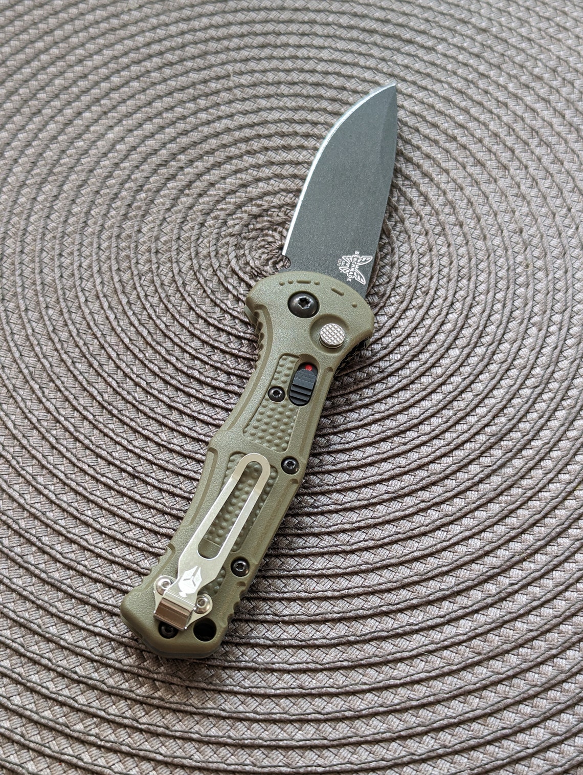 Benchmade Claymore Mini Custom Belt Clip With SPARTA Helmet LOGO ...