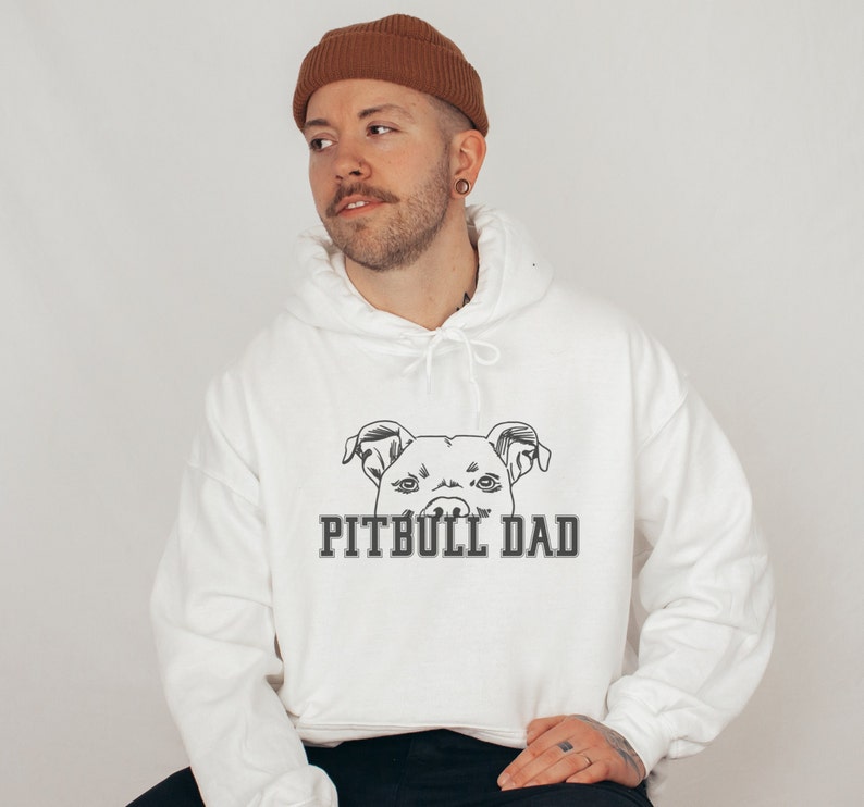 Pitbull Dad Hoodie, Dog Dad Hoodie, Dog Lover Gift, Pitbull Hoodie, Pit ...