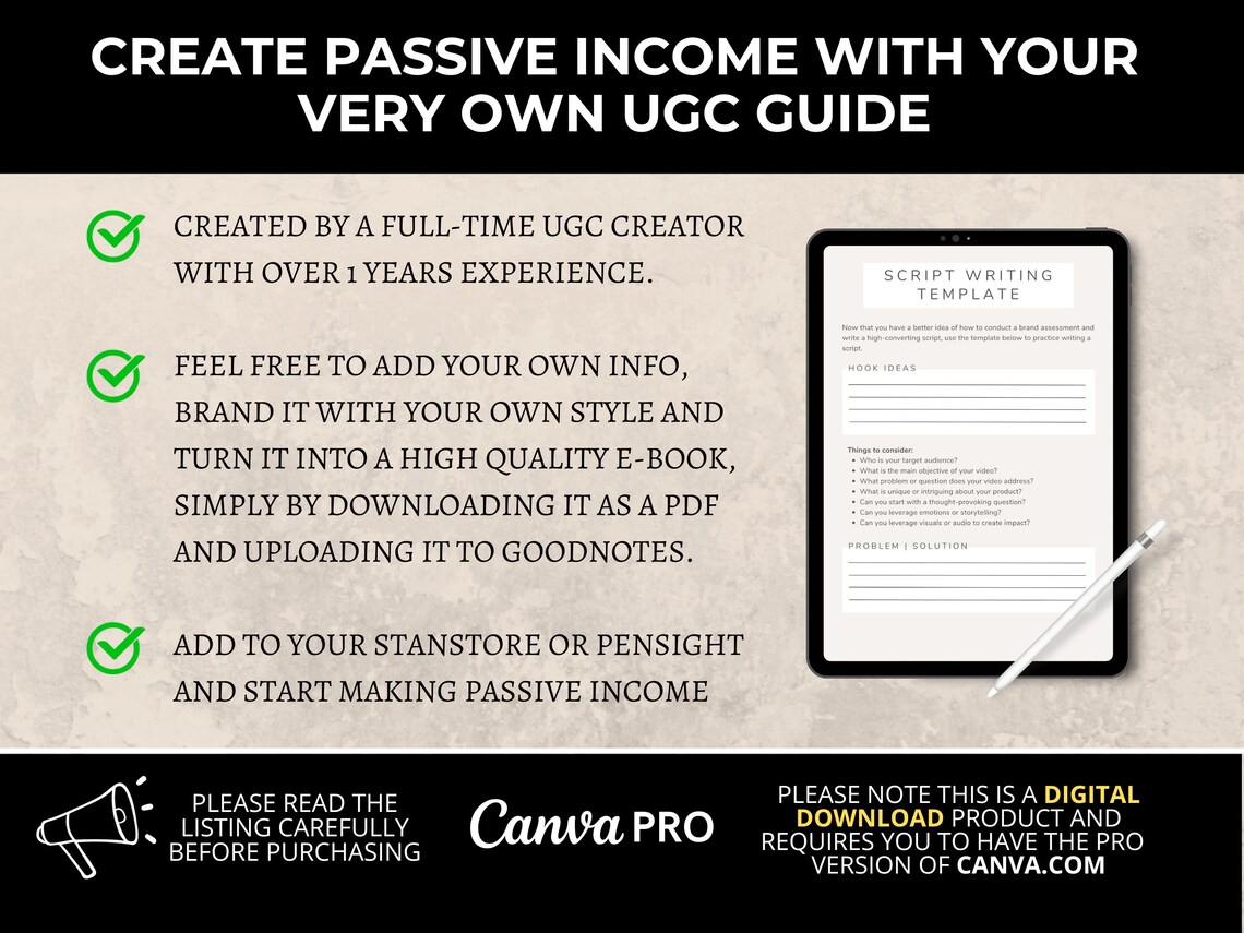 UGC Guide 65 Page PLR UGC Guide With Resell Rights Buy the - Etsy UK