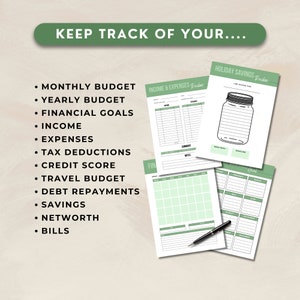 PLR Financial Planner Canva Template | Goodnotes Canva Finance Planner ...