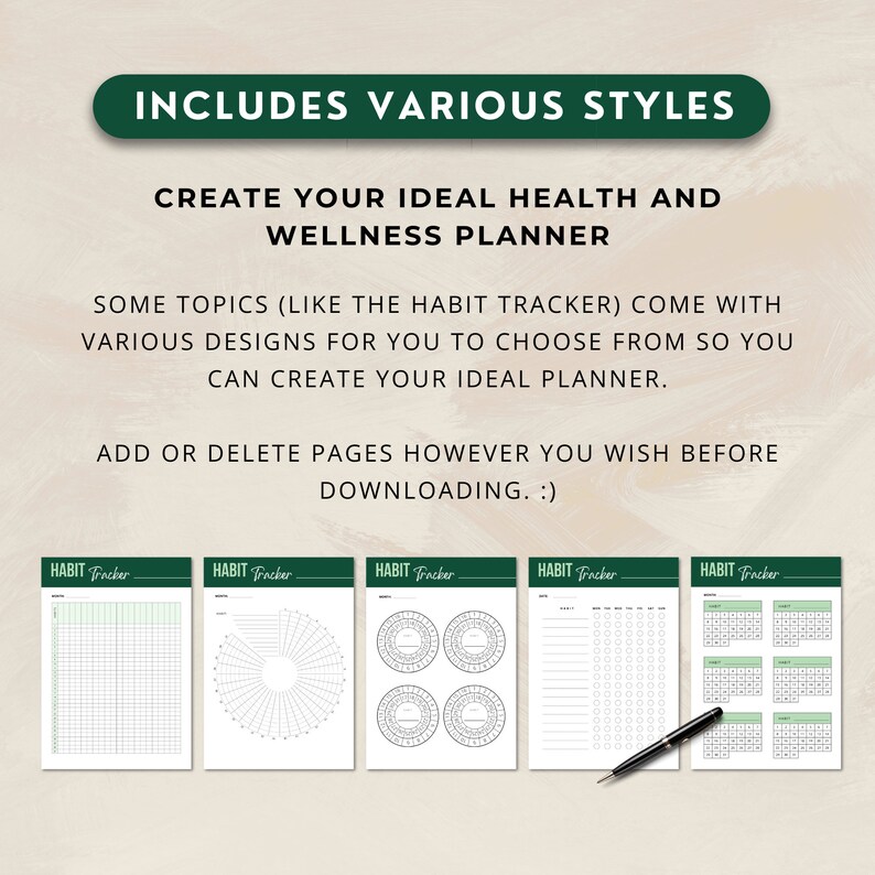 PLR Health and Wellness Planner Canva Template | Goodnotes Canva ...