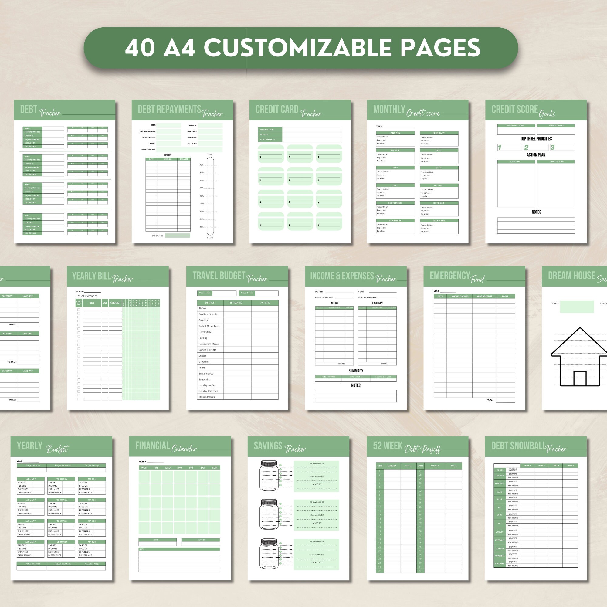 PLR Financial Planner Canva Template | Goodnotes Canva Finance Planner ...