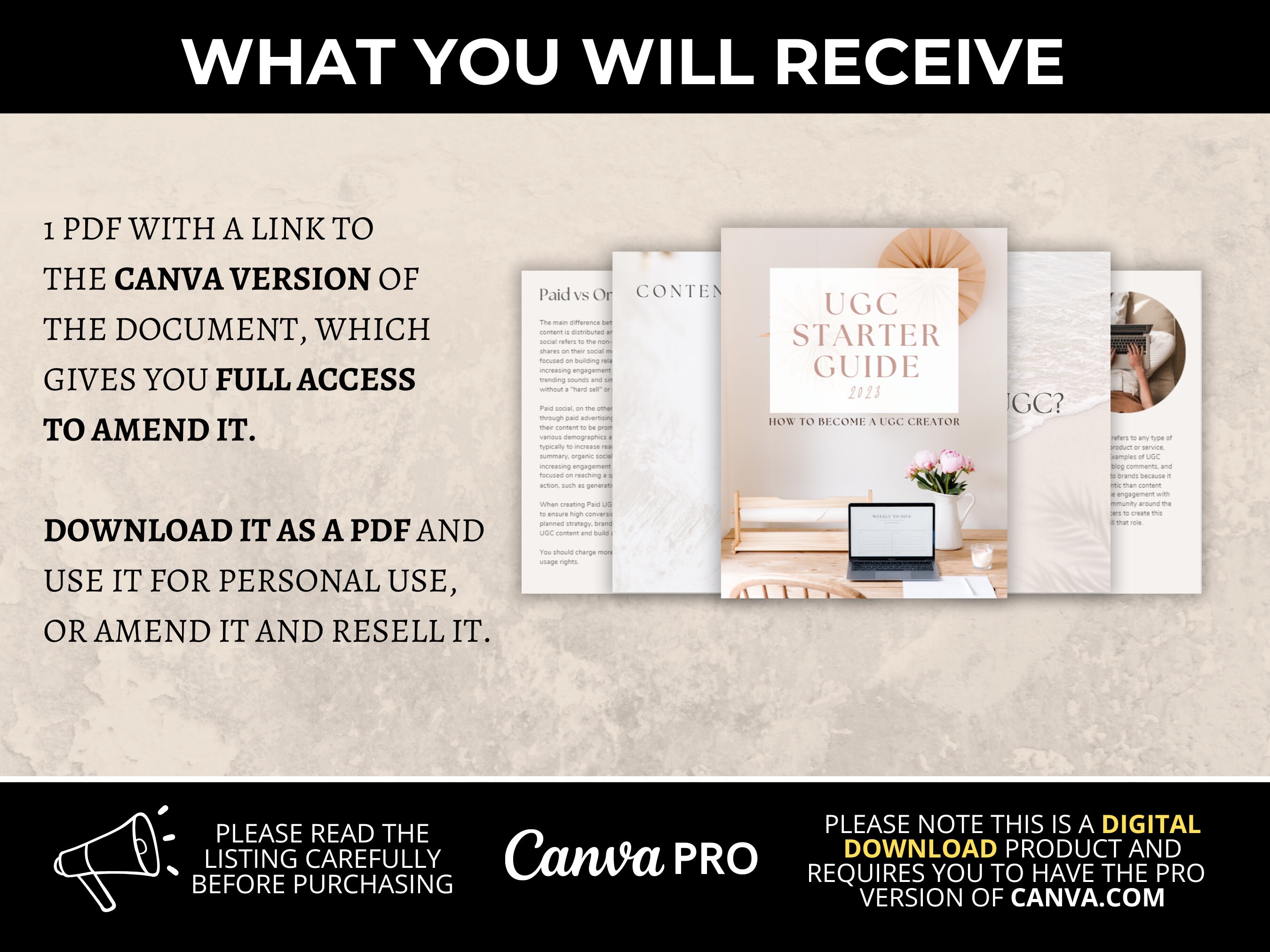 UGC Guide | 65 Page PLR UGC Guide With Resell Rights | Buy the Ugc ...