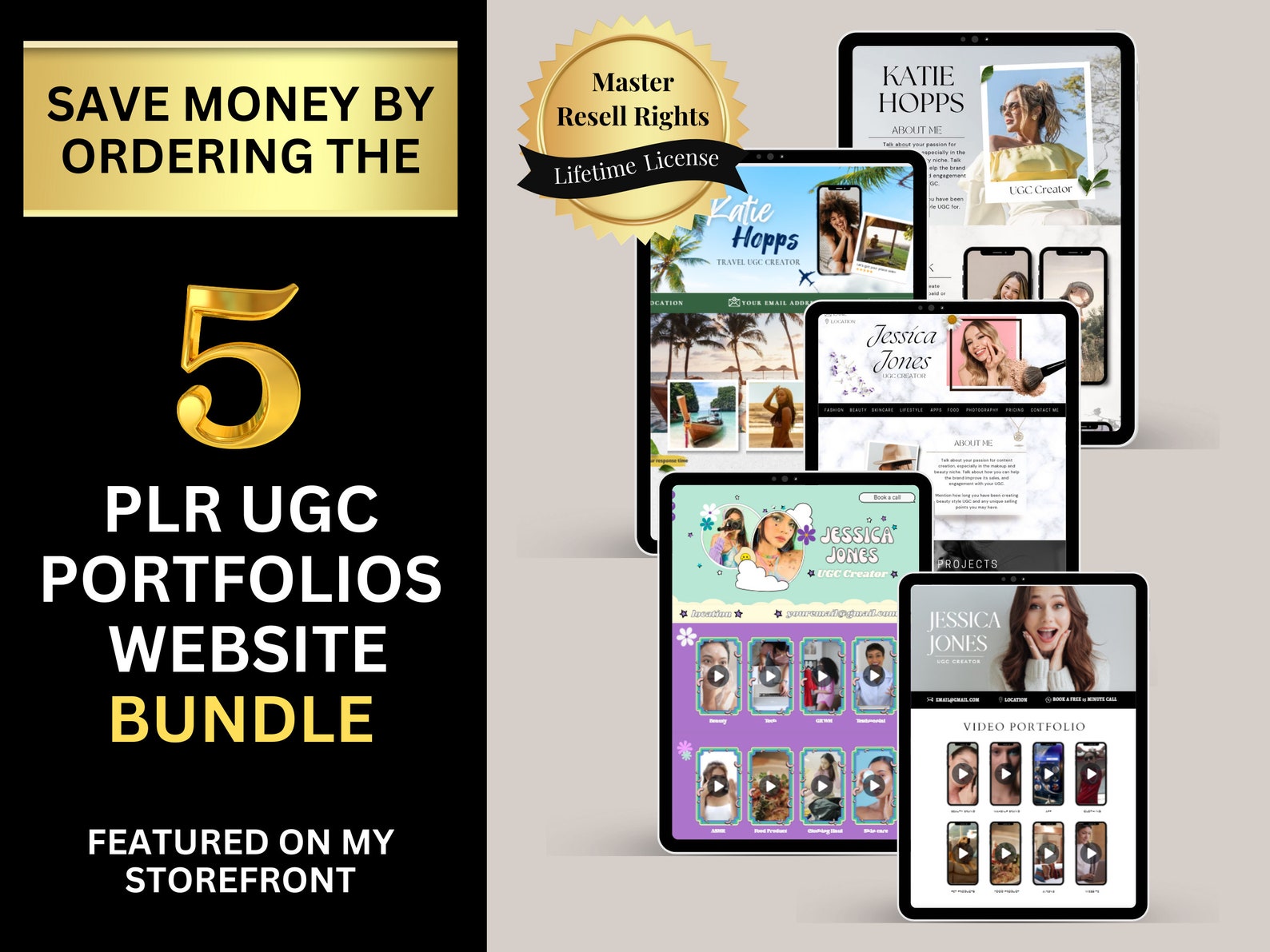 PLR UGC Portfolio Canva UGC Canva Template Ugc Creator Portfolio Ugc Portfolio Website Plr Ugc ...