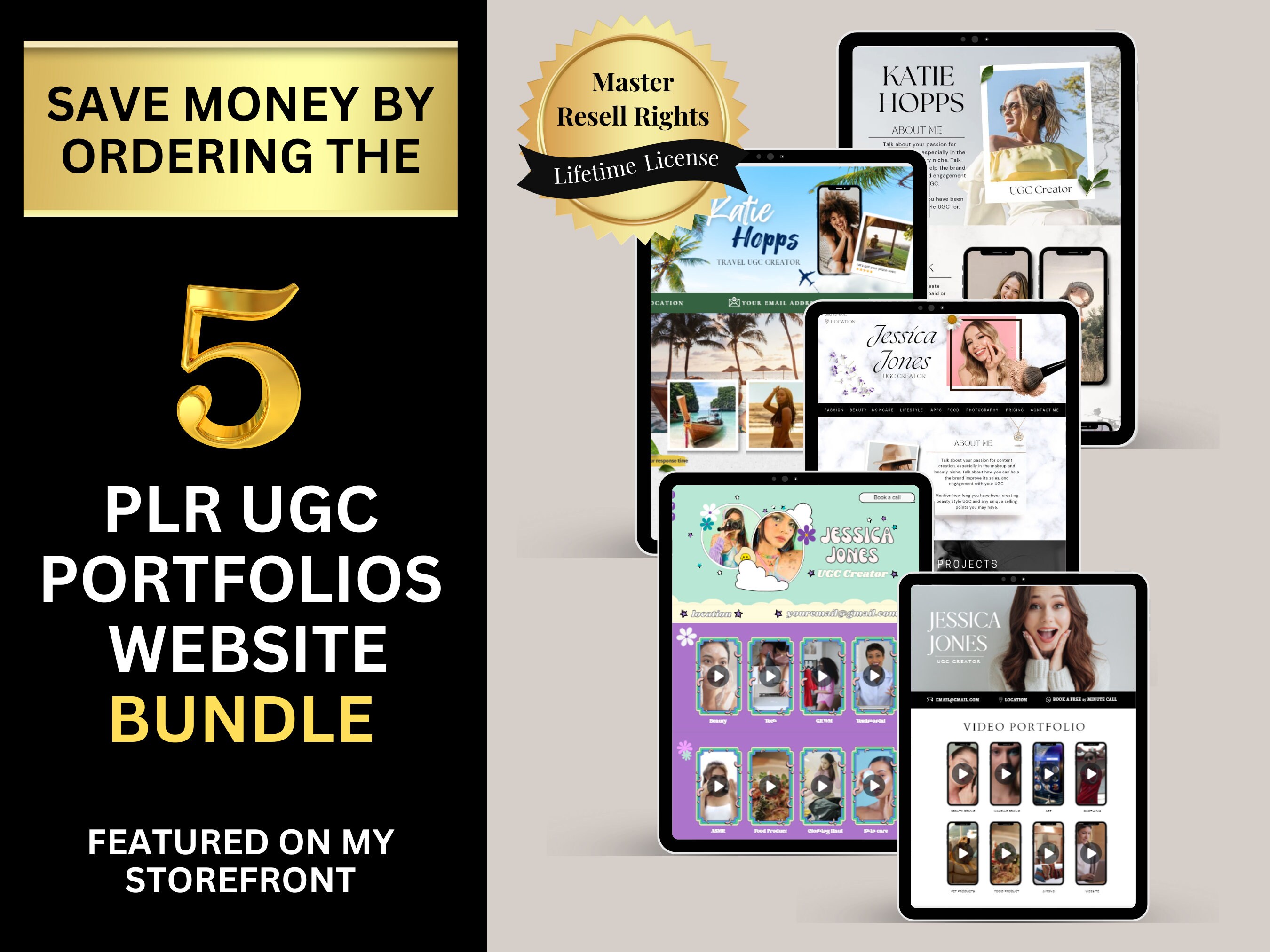 PLR UGC Portfolio Canva UGC Canva Template Ugc Creator Portfolio Ugc Portfolio Website Plr Ugc ...