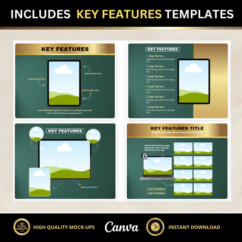 Notion Template Canva Mockups Bundle 30 Notion Mockup Canva - Etsy