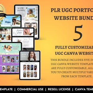 PLR UGC Bundle Package Template: Ultimate UGC Canva Portfolio Website ...