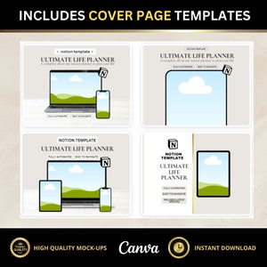 30 Notion Template Mockups for Etsy Listing, Latest Etsy Sizes: Square ...