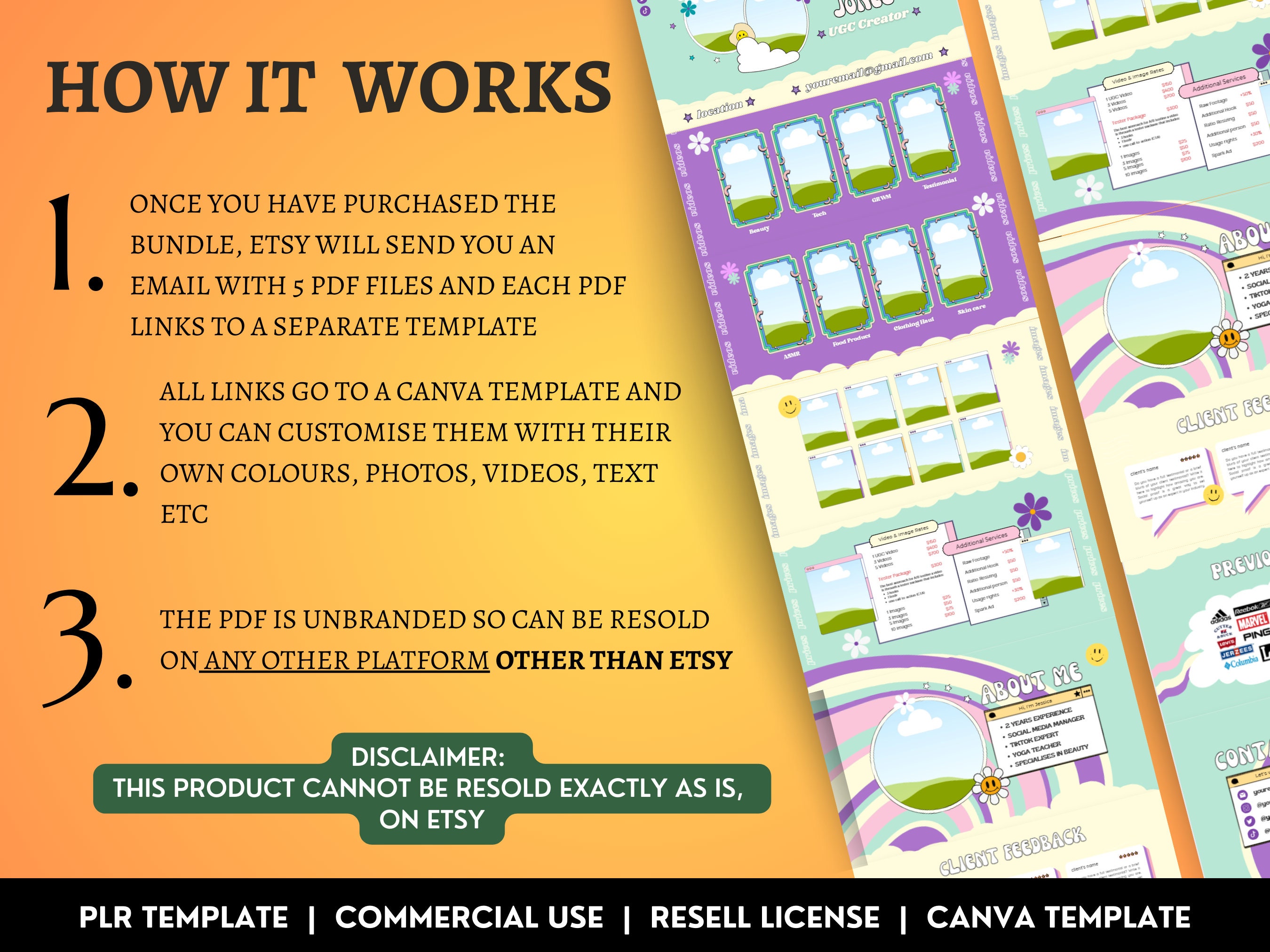 PLR UGC Bundle Package Template: Ultimate UGC Canva Portfolio Website ...