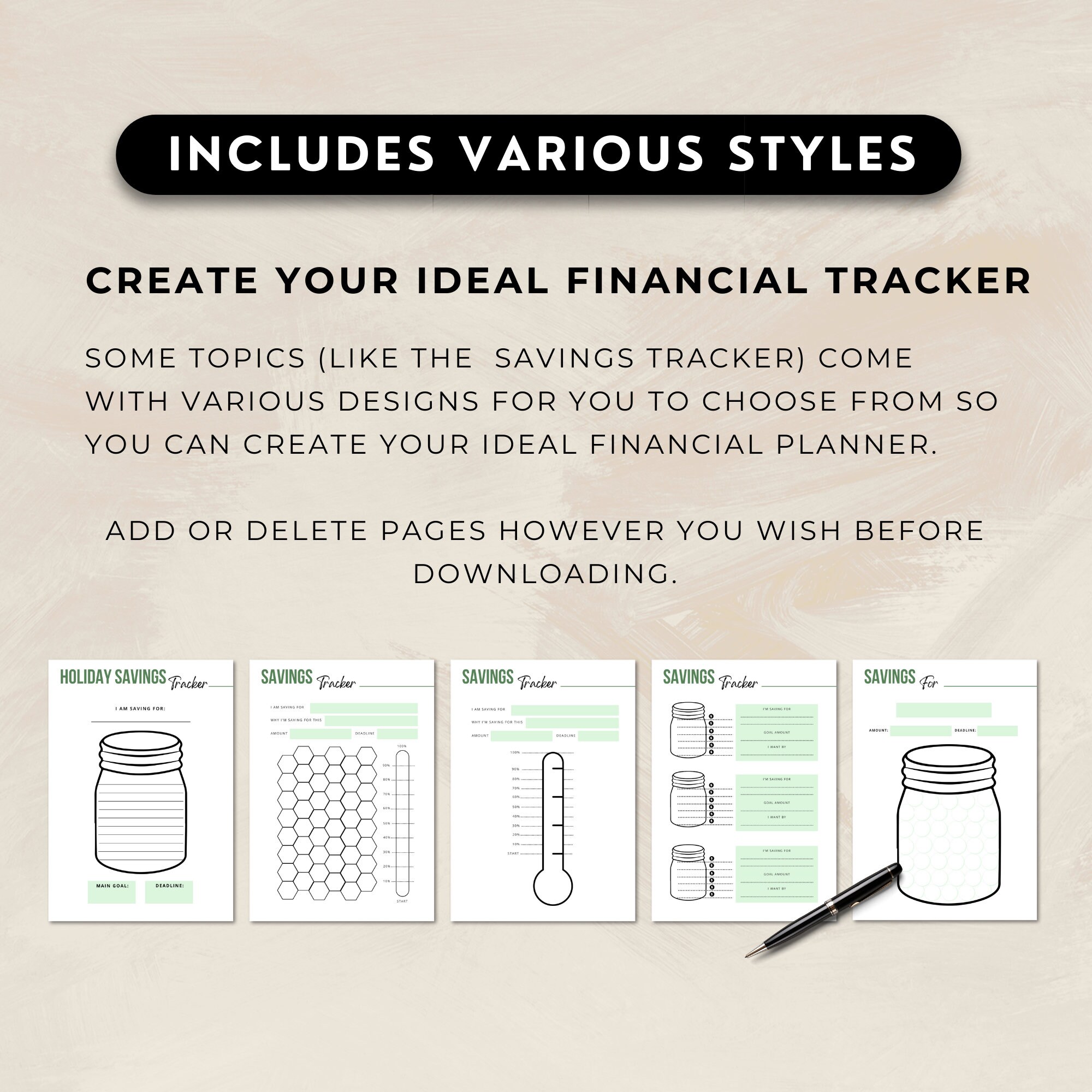 PLR Financial Planner Canva Template Goodnotes Canva Finance Planner to ...
