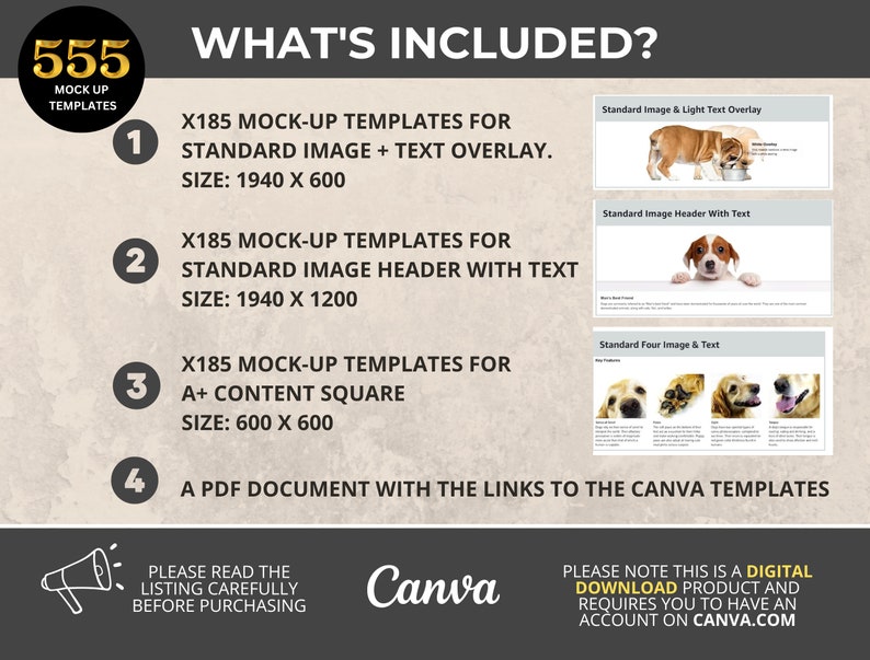555 KDP A Content Mockup Canva Templates Bundle the Ultimate KDP A Plus ...
