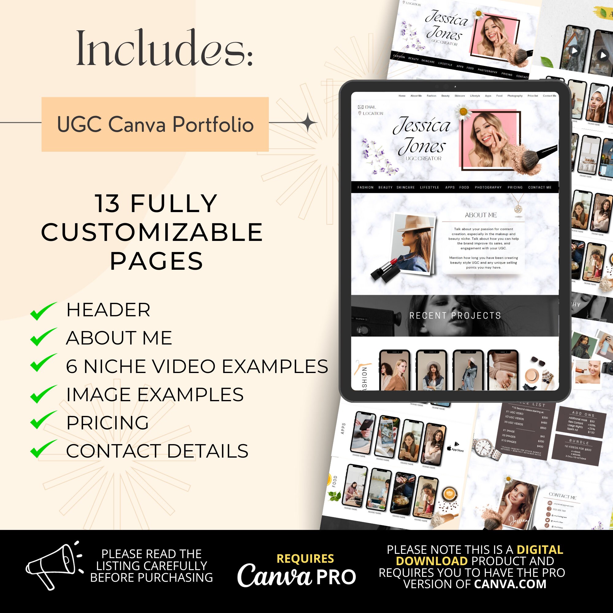 PLR UGC Bundle With PLR Ebook, Plr Ugc Portfolio, Plr Ugc Hooks & Plr Ugc Canva Invoice | Plr ...