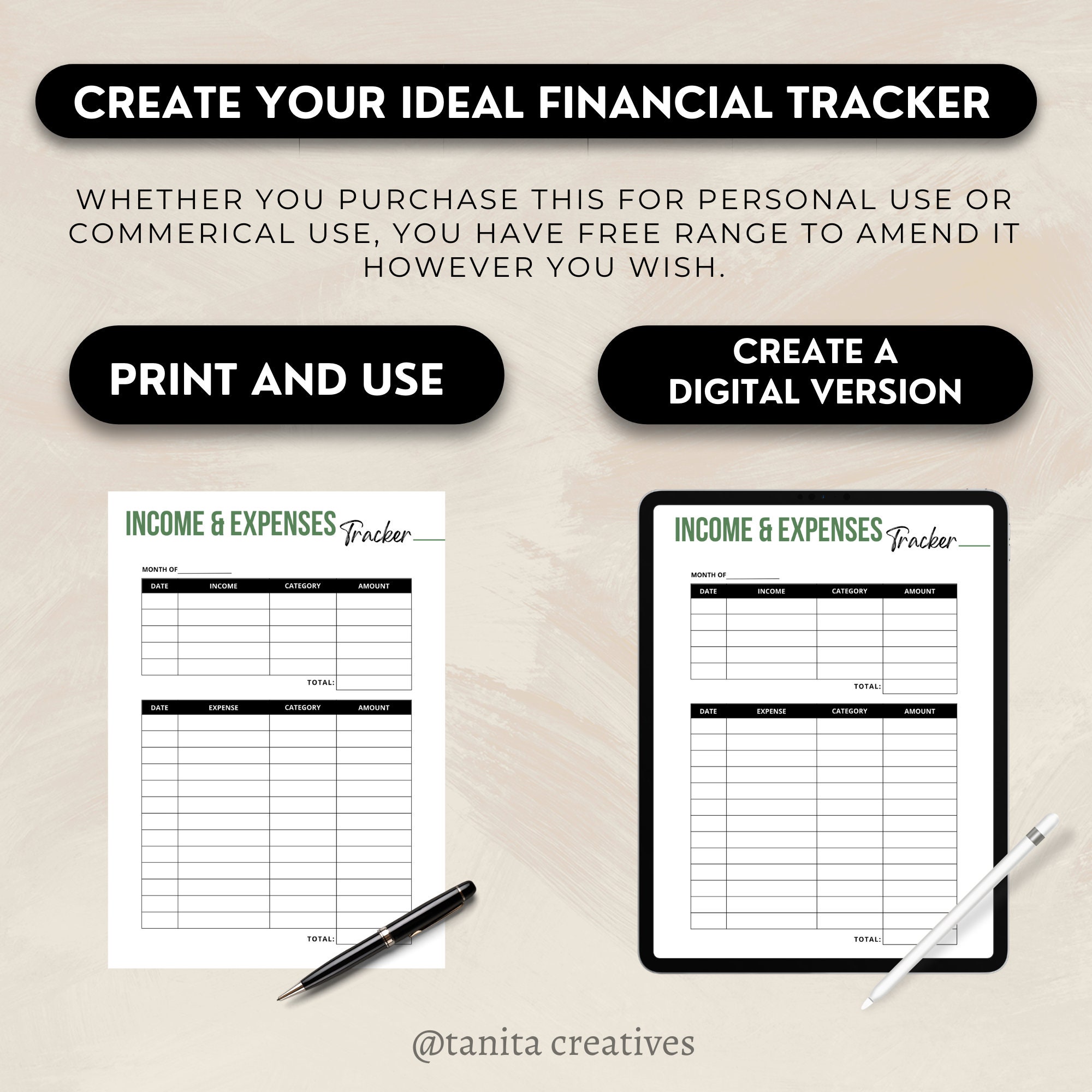 PLR Financial Planner Canva Template Goodnotes Canva Finance Planner to ...