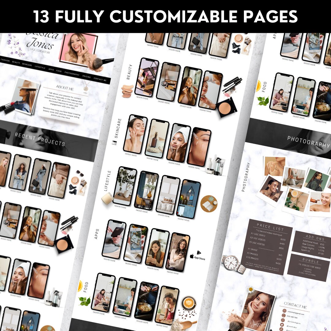 Professional PLR UGC Portfolio Canva Plr UGC Canva Template Plr Ugc ...