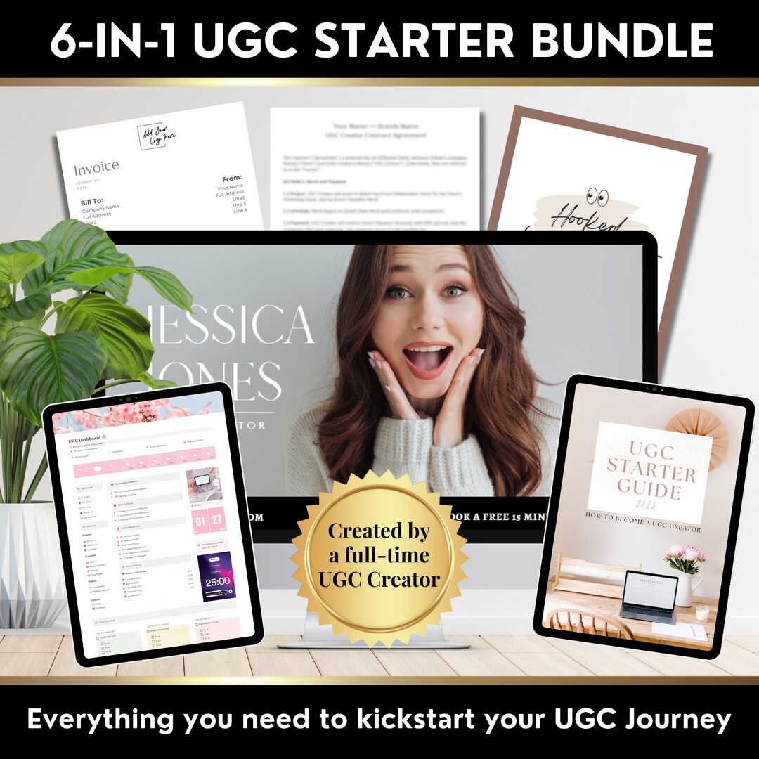 UGC Bundle | 6-in-1 UGC Starter Bundle: Ugc Portfolio Canva, Ugc ...