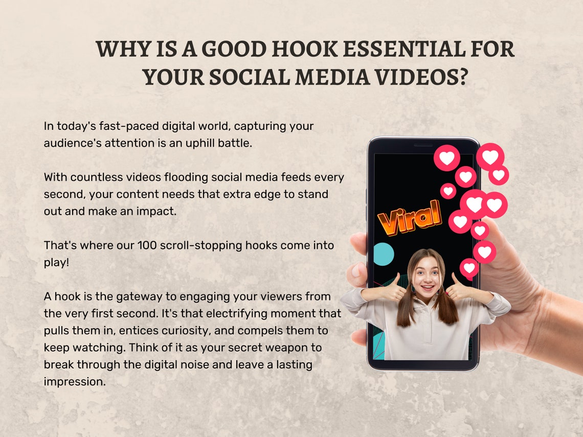 100 UGC Hooks | Scroll-stopping Viral Hooks for Social Media Videos | Hooks to Create Viral ...