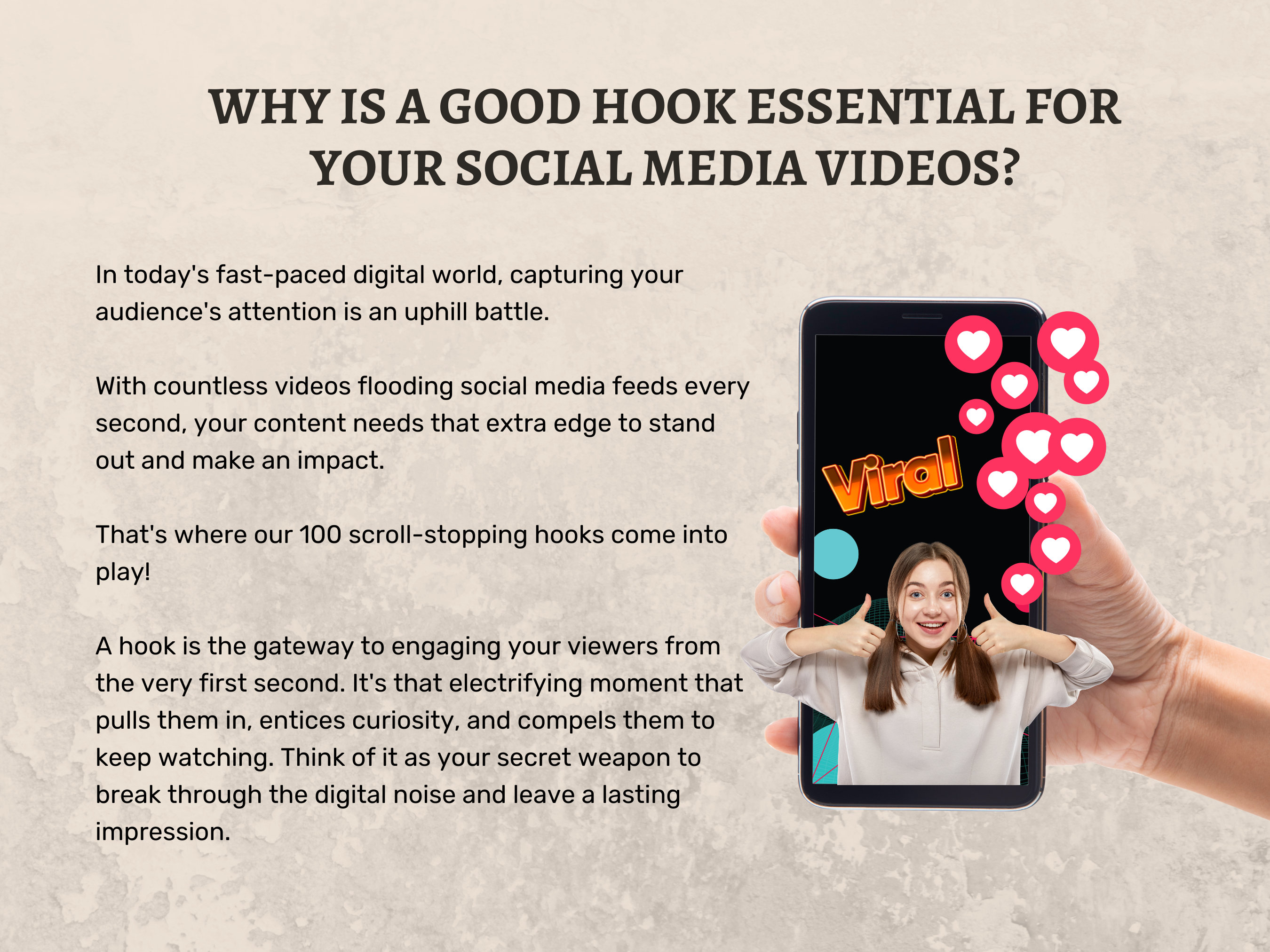 100 UGC Hooks | Scroll-stopping Viral Hooks for Social Media Videos | Hooks to Create Viral ...
