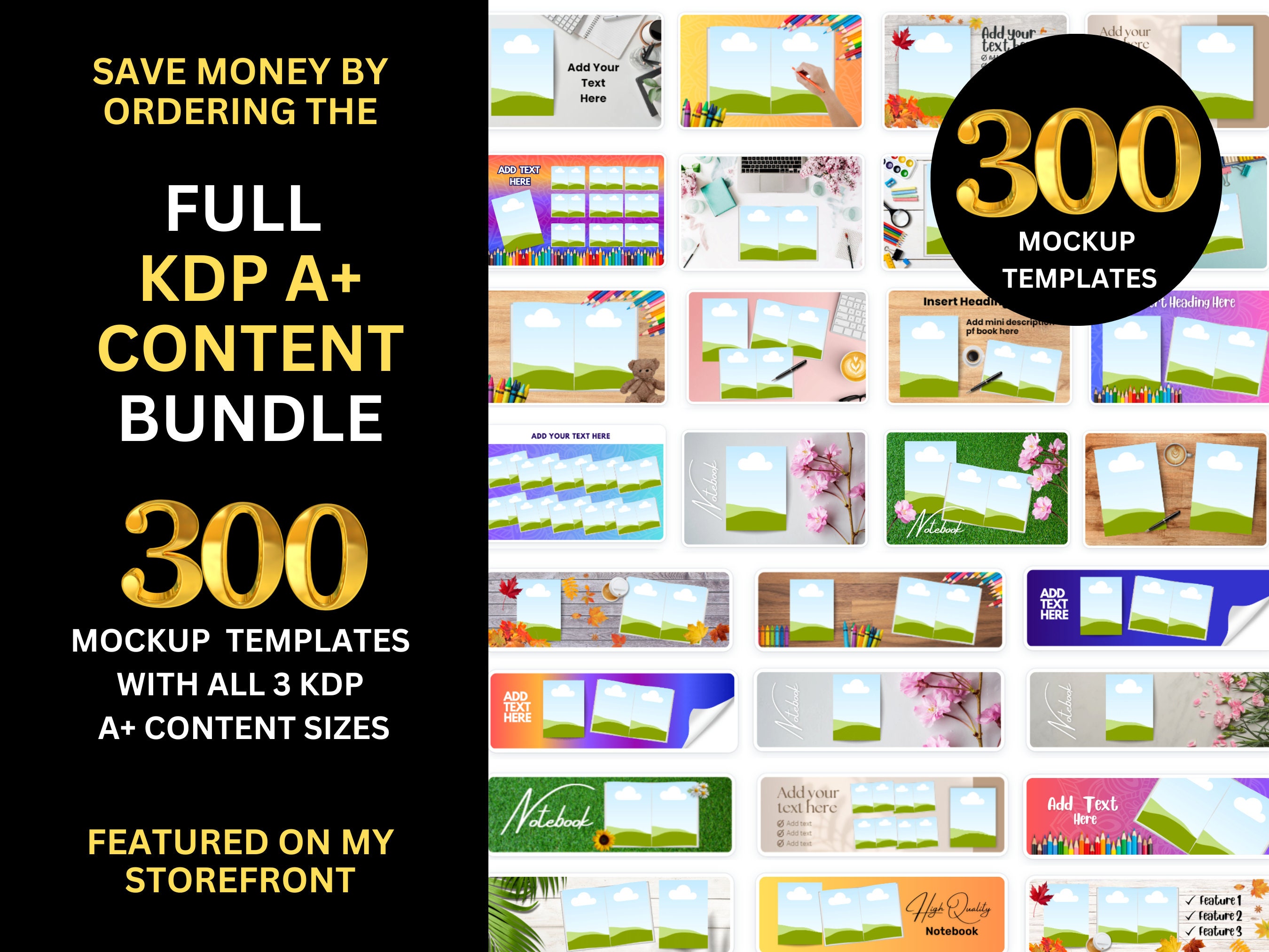 100 KDP Book Mockups for A Plus Content, Size 1940 X 1200px | KDP Canva ...