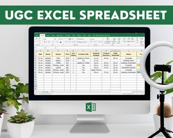Ugc Tracker Template - Etsy