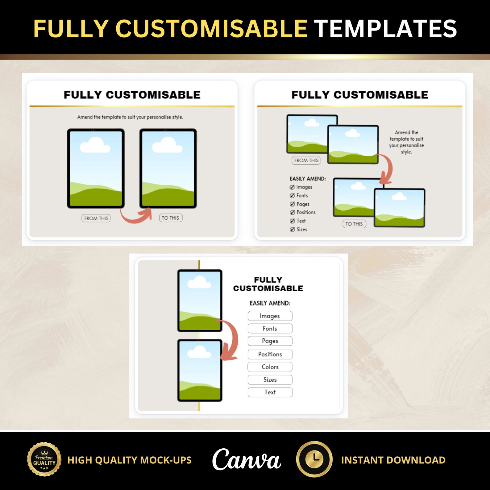 30 Notion Template Mockups for Etsy Listing, Latest Etsy Sizes: Square ...
