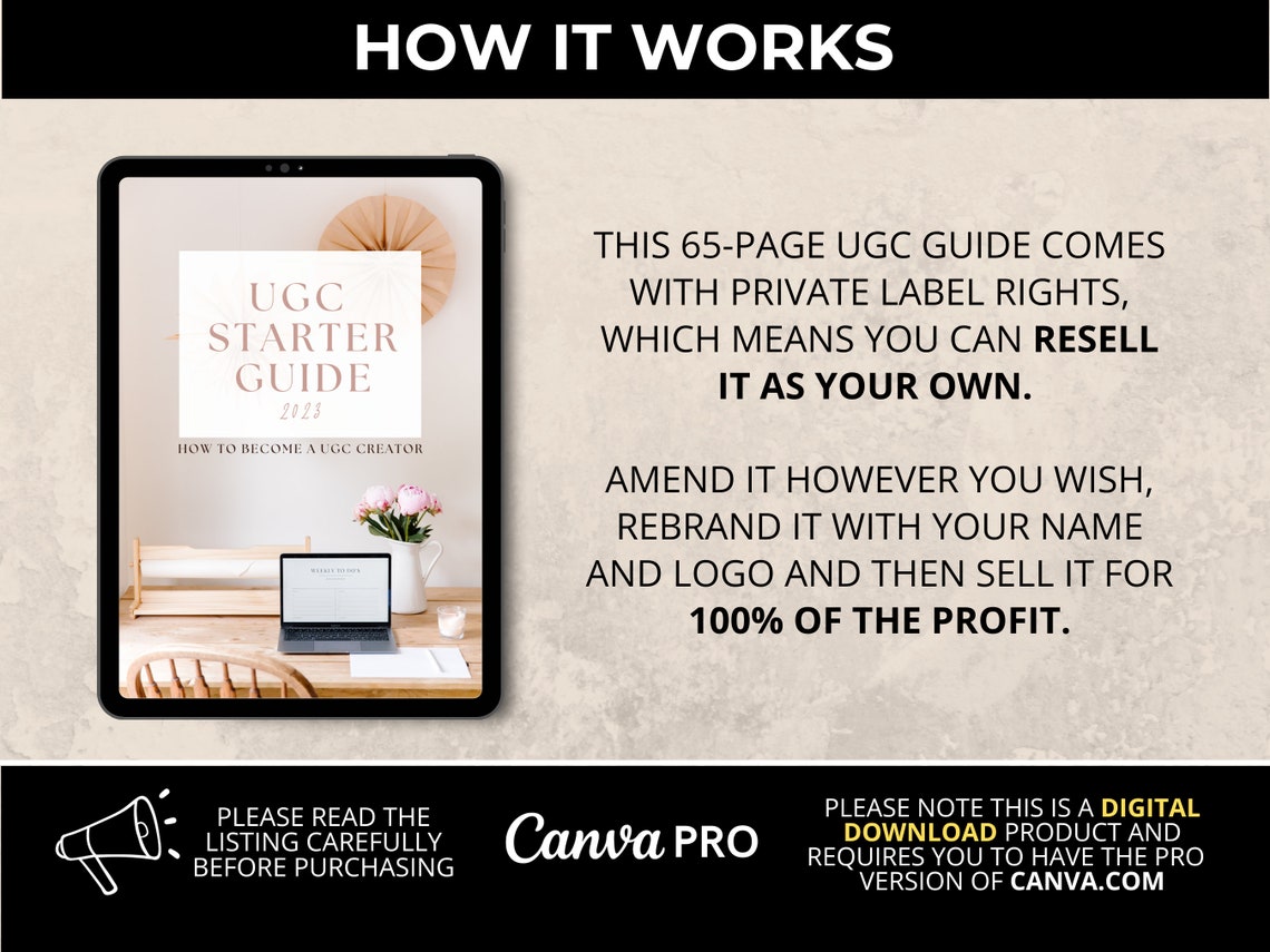 UGC Guide 65 Page PLR UGC Guide With Resell Rights Buy the - Etsy UK
