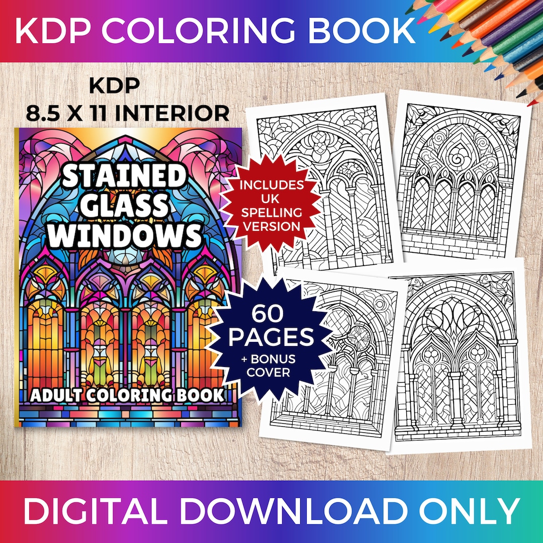 KDP Adult Colouring Book 60 Coloring Pages PDF for Amazon KDP: Kdp ...