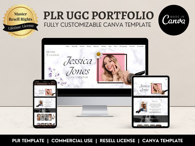 PLR UGC Portfolio Canva UGC Canva Template Ugc Creator Portfolio Ugc ...