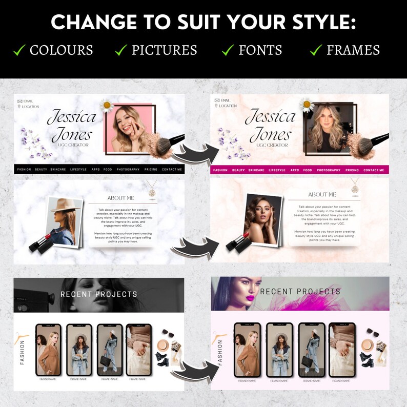 Professional PLR UGC Portfolio Canva Plr UGC Canva Template Plr Ugc ...