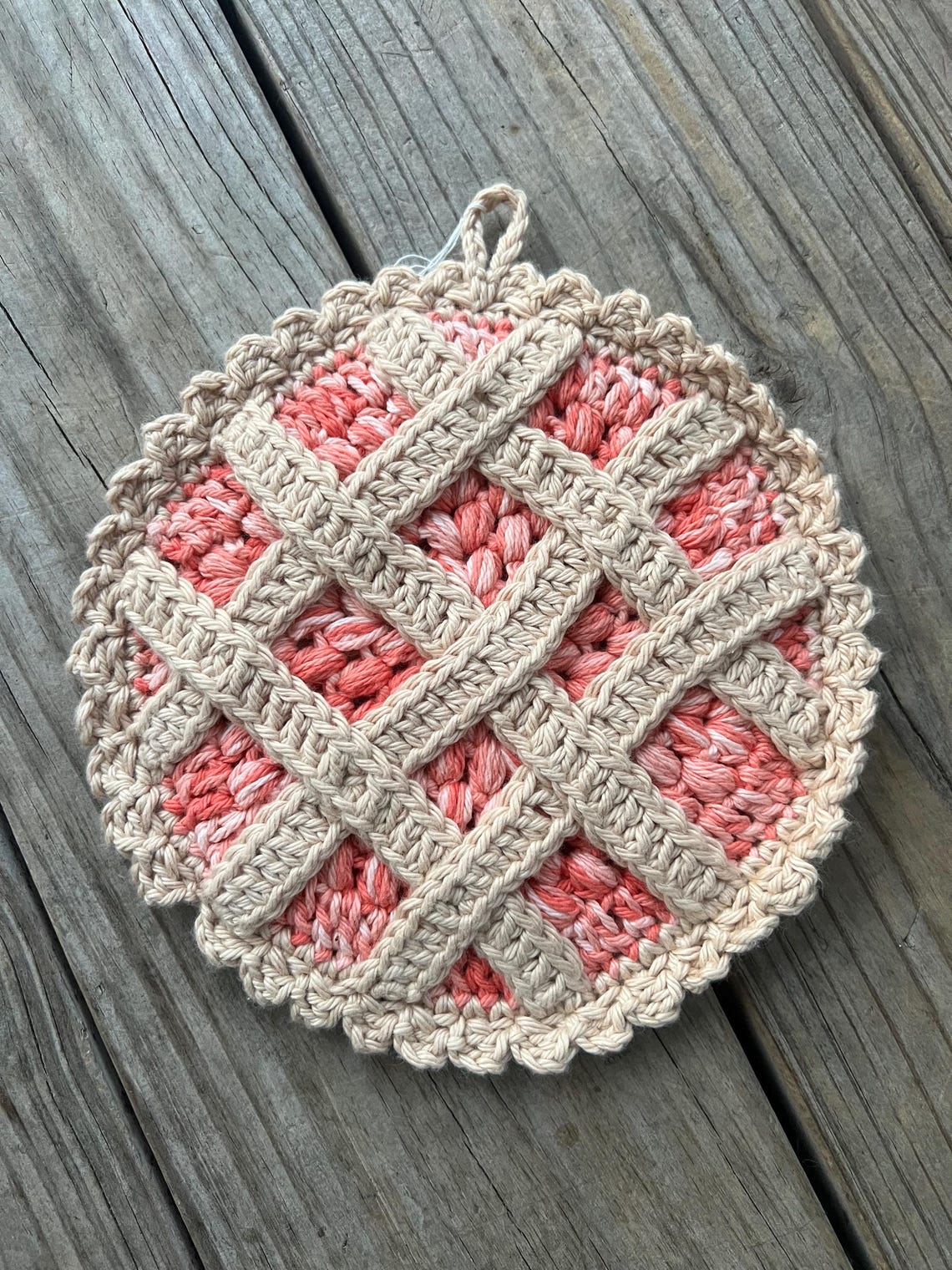Peach Pie Pot Holder - Etsy