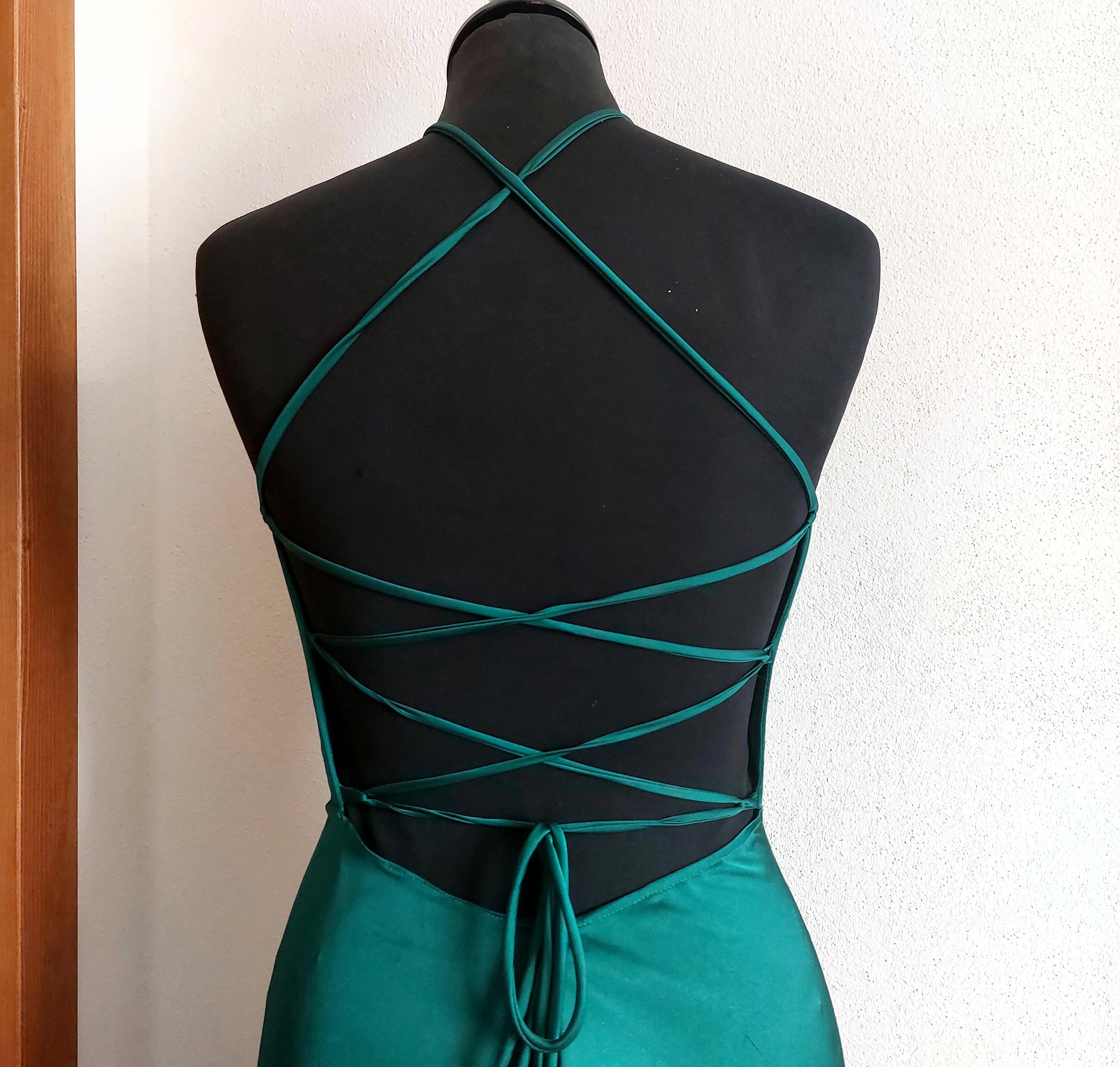 Slit Dress PDF Sewing Pattern. Long Evening Dress With Lace up Back and ...