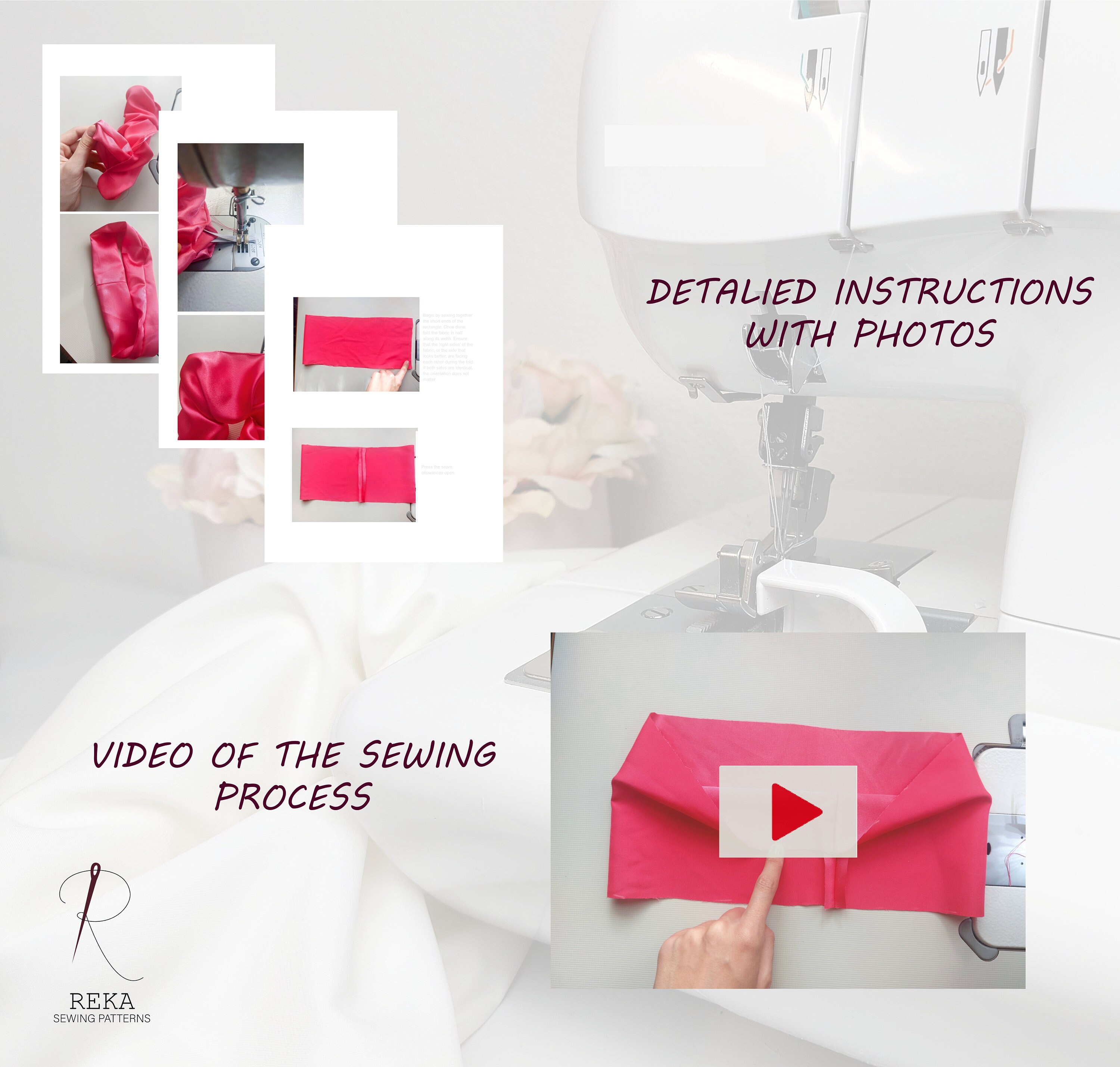 Easy DIY Scrunchie Tutorial With Sewing Pattern. Learn to Sew, Easy ...